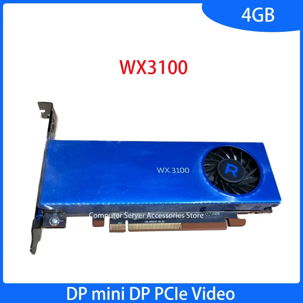 Original WX3100 4GB GDDR5 DP mDP PCIe Video Graphics Card 102D0910100 ...