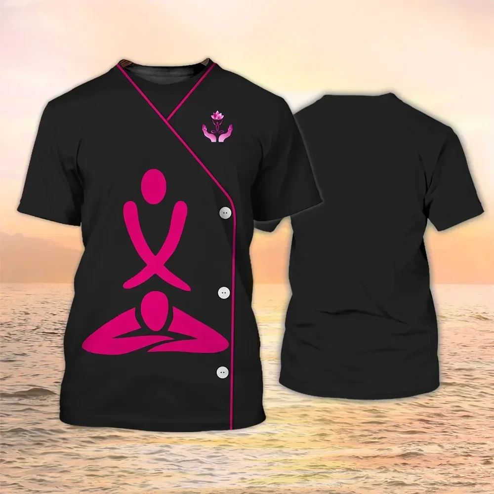 New-salon-cheap-uniforms-spa-women-s-physiotherapy-masseist-T-Shirts ...