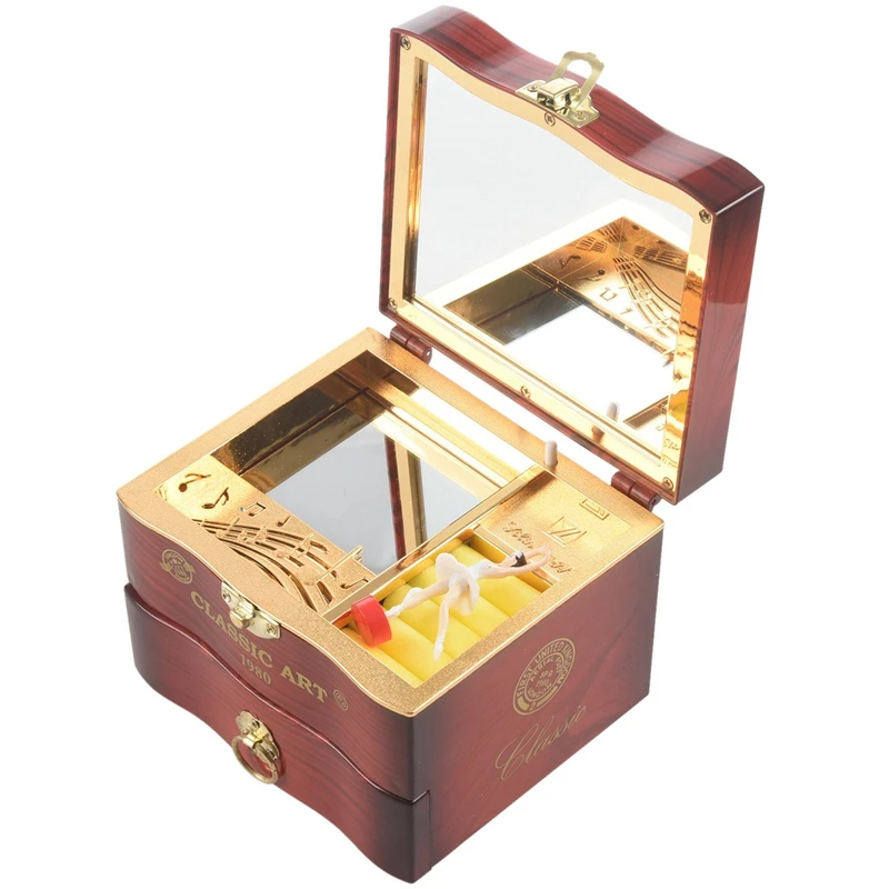 Classic Rotating Dancer Ballerina Piano Music Box Clockwork Plastic ...