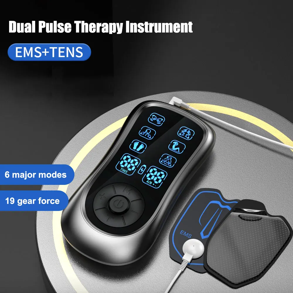 Generic Ems Tens Unit Muscle Stimulator 6-Mode Tens Machine For Pain ...