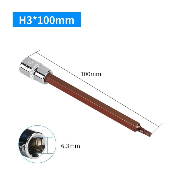 1PC 1/4 Inch Drive Hex Socket Bit Set 3mm 4mm 5mm 6mm 7mm 8mm ...