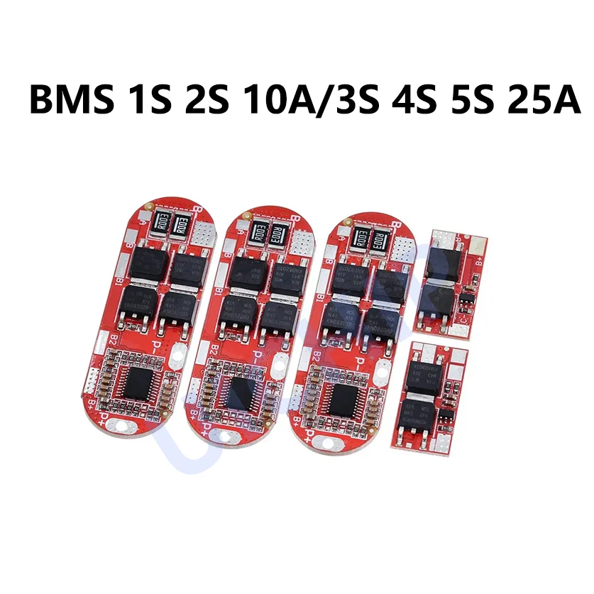 Bms 1s 2s 10a 3s 4s 5s 25a Bms 18650 Li-ion Lipo Lithium Battery ...