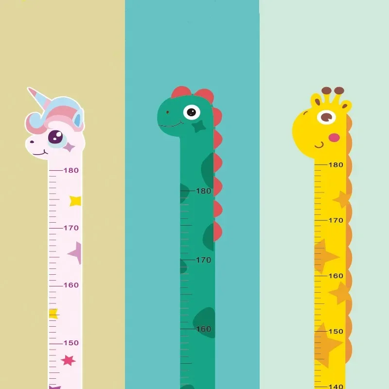 Cartoon-Animals-Baby-Height-Measure-Ruler-Wall-Sticker-Dinosaur ...