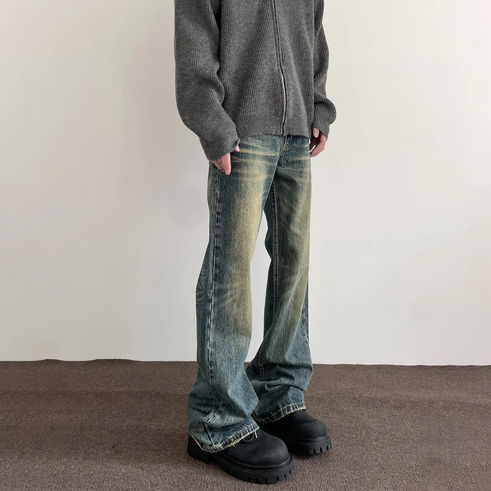 Pantalones-vaqueros-acampanados-de-pierna-recta-para-hombre-ropa-de ...