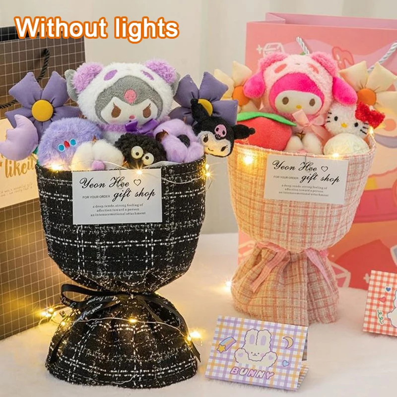 Sanrio-Kuromi-ramo-de-flores-KT-de-peluche-juguete-de-peluche-de ...