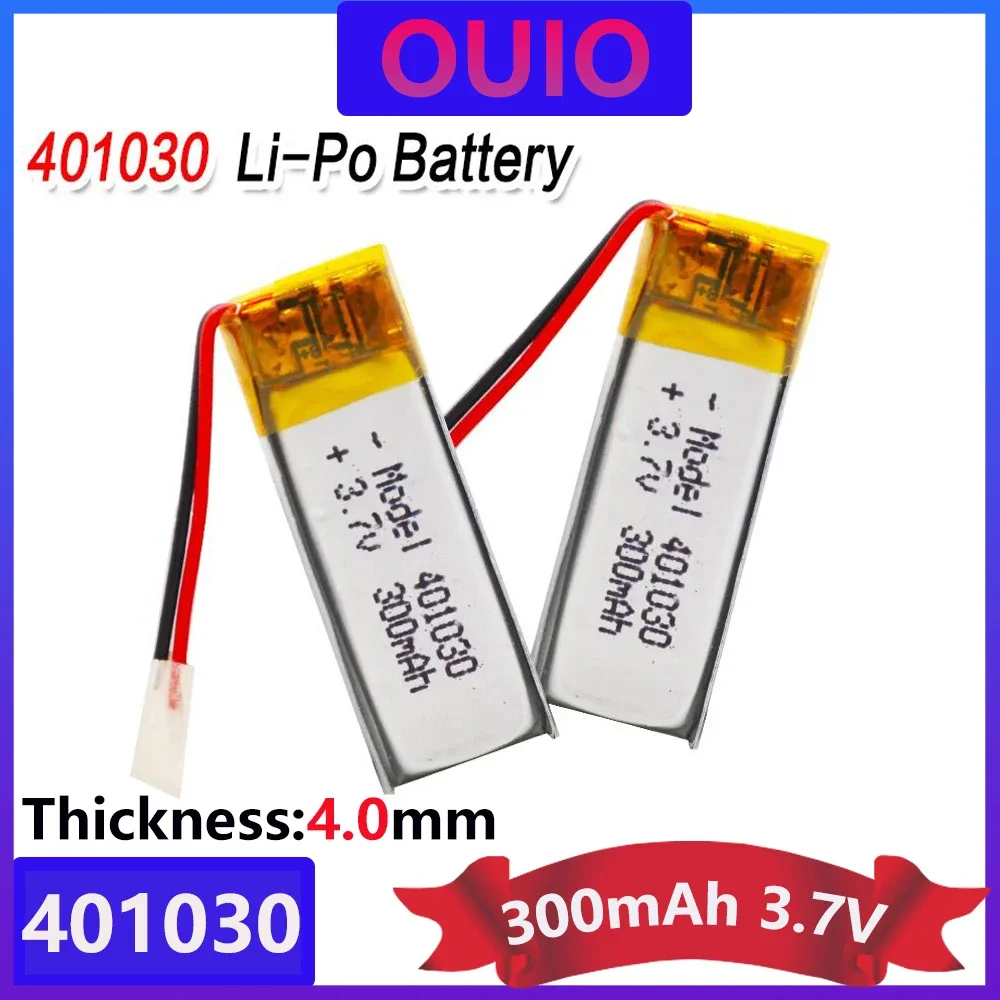 3-7V-300mAh-401030-Lithium-Polymer-Li-Po-li-ion-Rechargeable-Battery ...
