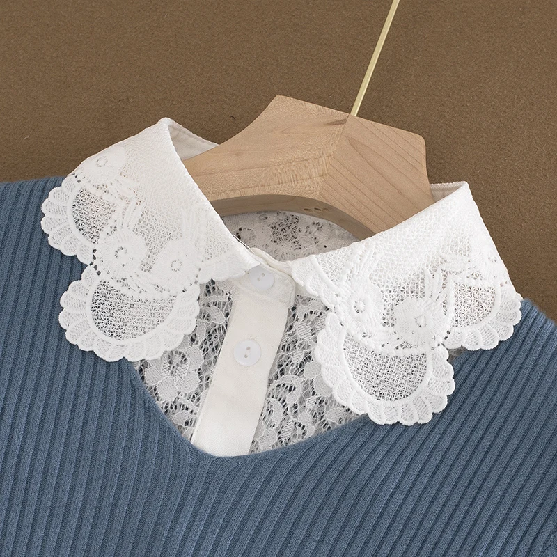 Novelty-Lace-Fake-Collar-Women-Detachable-Collars-Tie-White-Black-Woman ...