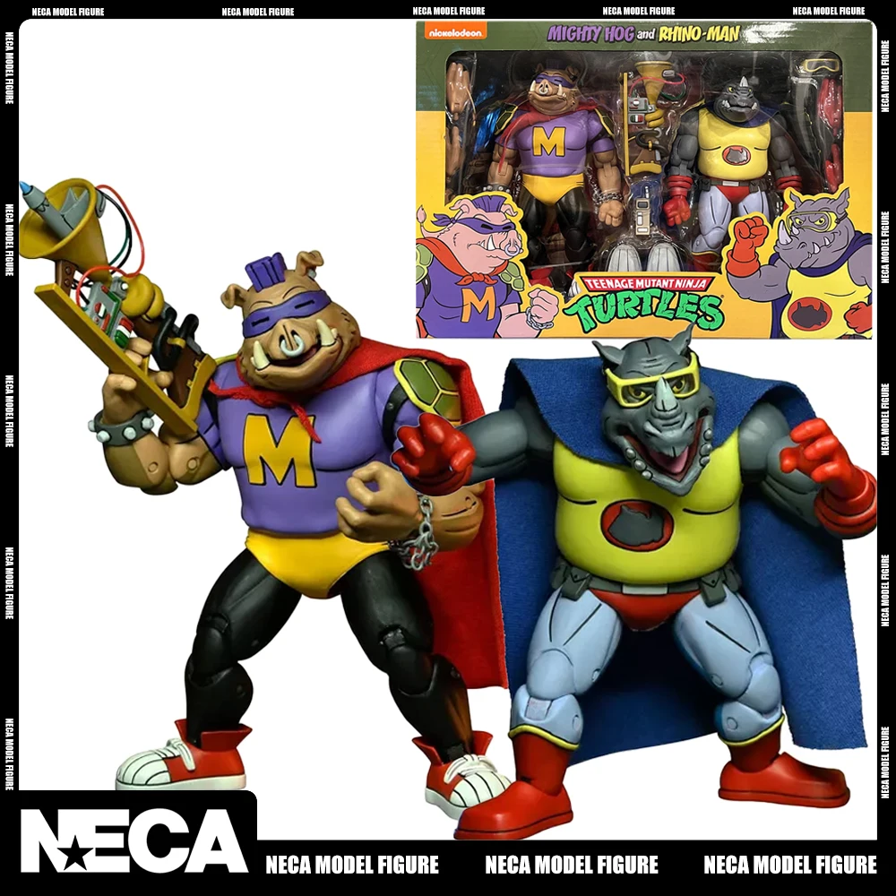 NECA-figura-de-acci-n-Original-Mighty-Hog-Rhino-Man-Tortugas-Ninja ...