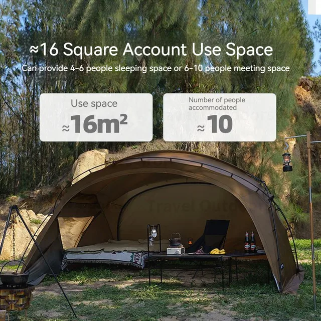 돔텐트 3F UL 기어 BEETLE 16 대형 지오데식 텐트 부품, 개조된 터널 돔 쉘터 텐트, 6-10 인용 야외 캠핑, 4 ...