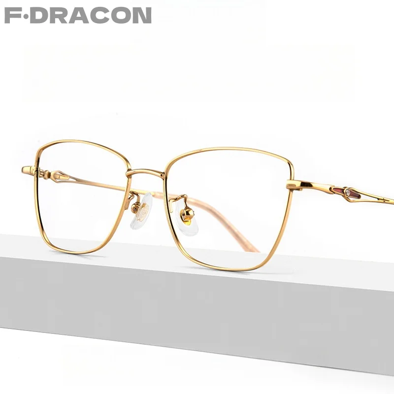 Marco-de-gafas-de-titanio-ultraligero-para-mujer-montura-cuadrada-gafas ...