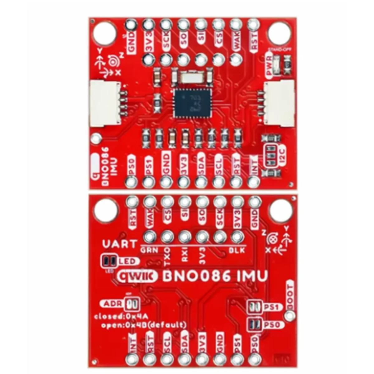 VR IMU Breakout - BNO086 (Qwiic) Triaxial Accelerometer/Gyroscope ...