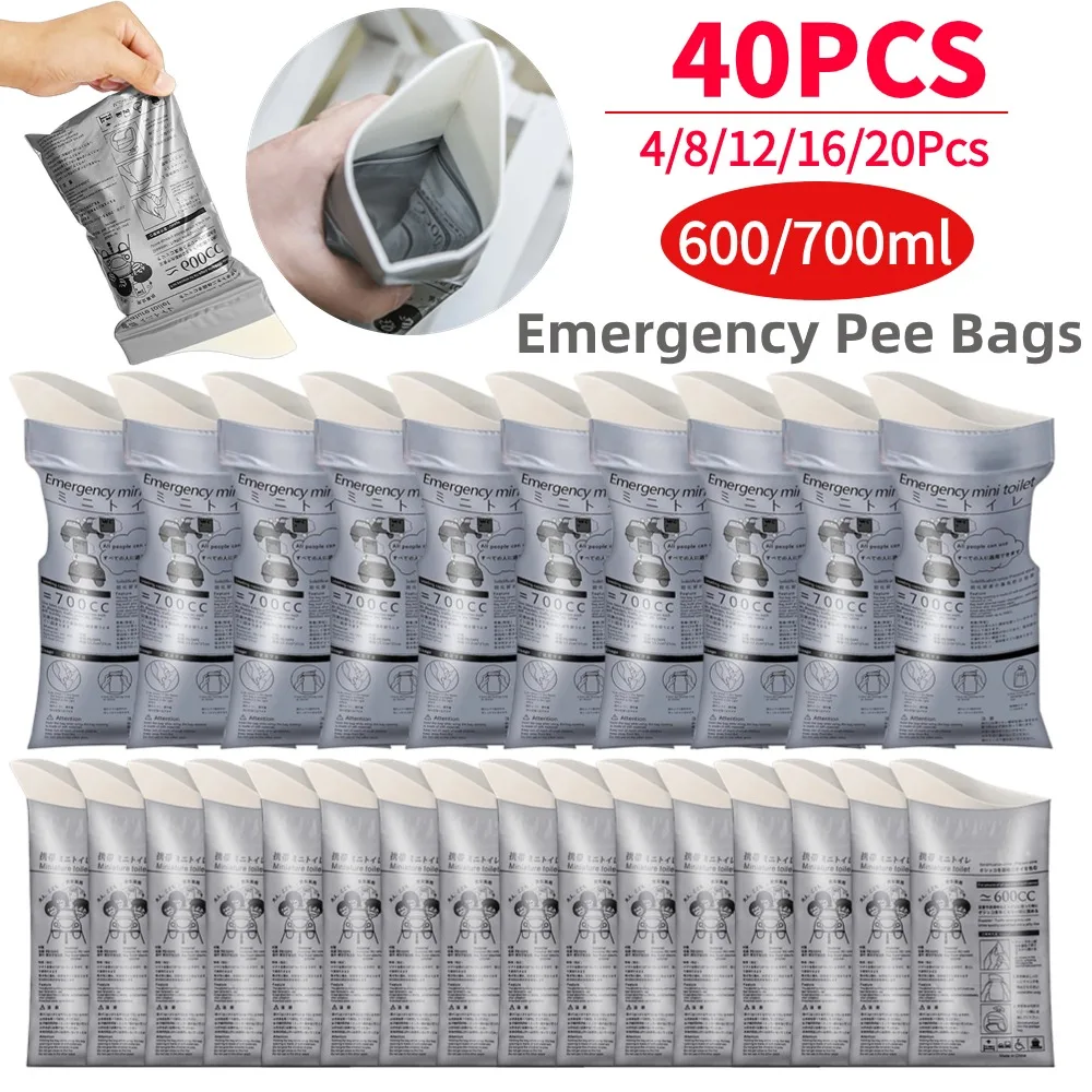 4-40Pcs-600ml-700ml-Car-Emergency-Urine-Bags-Mini-Toilet-Bag-Urine ...