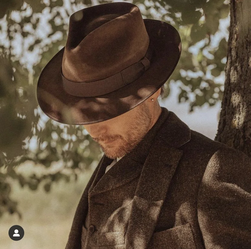 Fedora Hat Men Women Winter Hats Ribbon Band Bow Tie Men's Hat Wide ...