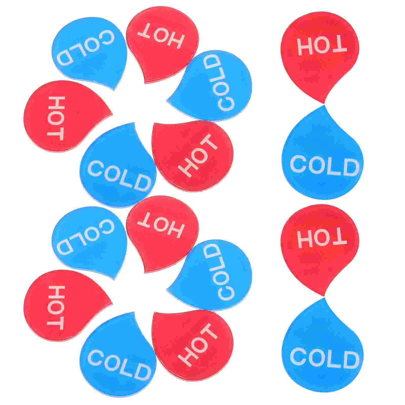 8-Pairs-Hot-and-Cold-Stickers-Decals-Water-Drop-School-Opening-Proof ...