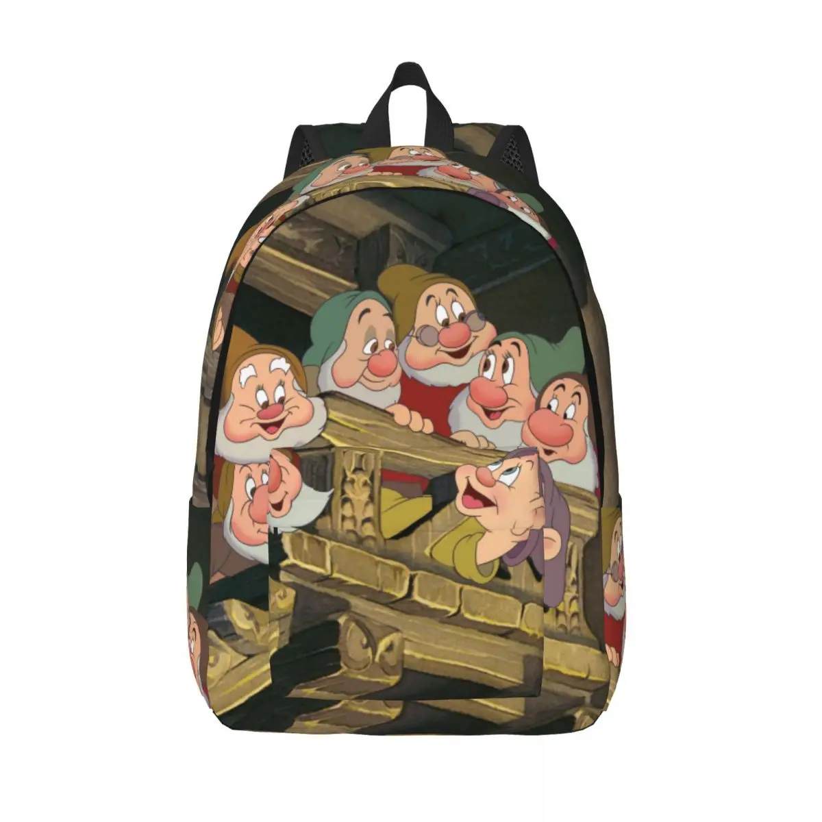 Custom Snow White And The Seven Dwarfs Canvas Backpacks for Women Men ...