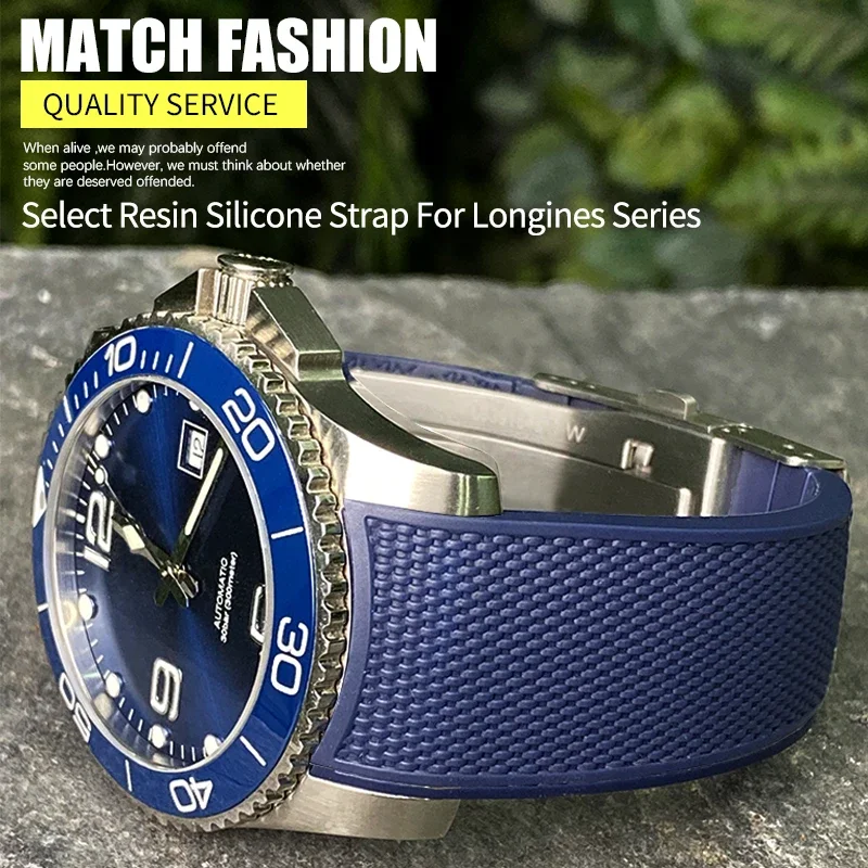 High Quality Silicone Fluorous Rubber Watchband 19mm 20mm 21mm for ...