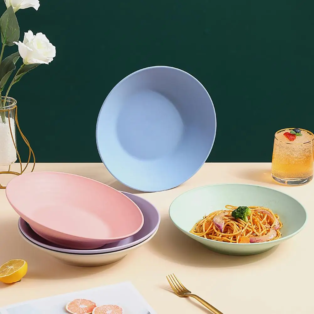 9-Inch-Fruit-Plate-Simple-Assorted-Color-Stable-Catering-Round-Dinner ...