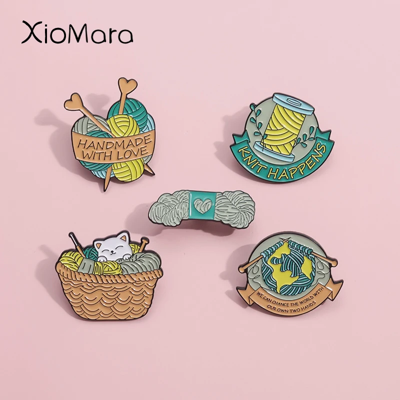 Environmental Protection Of Yarn Enamel Pins Custom Handmade With Love ...
