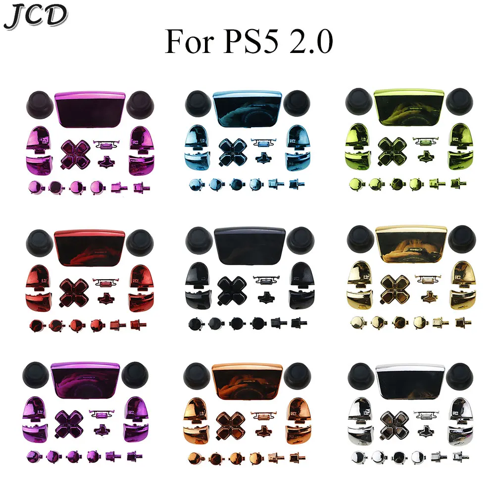 Bot-es-cromados-de-substitui-o-JCD-para-PS5-controlador-V2-face-plate ...