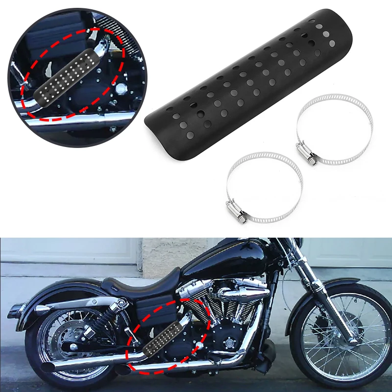 Motorcycle-Universal-Exhaust-Pipe-Heat-Shield-Cover-Muffler-Protector ...