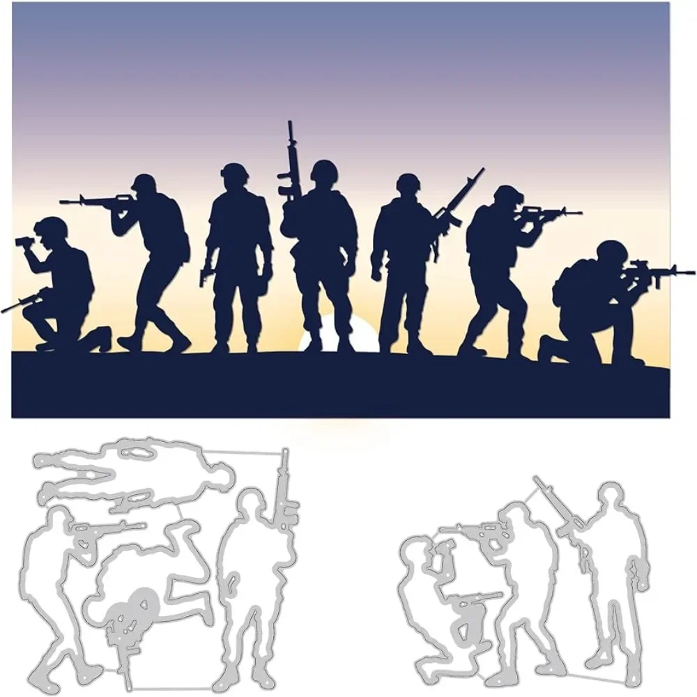 Soldiers-Cut-Die-Army-Carbon-Steel-Die-Cuts-Veterans-Day-Embossing-for ...