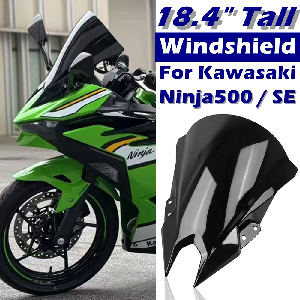 Tall Windshield Windscreen For Kawasaki Ninja500 Ninja 500 SE NINJA ...