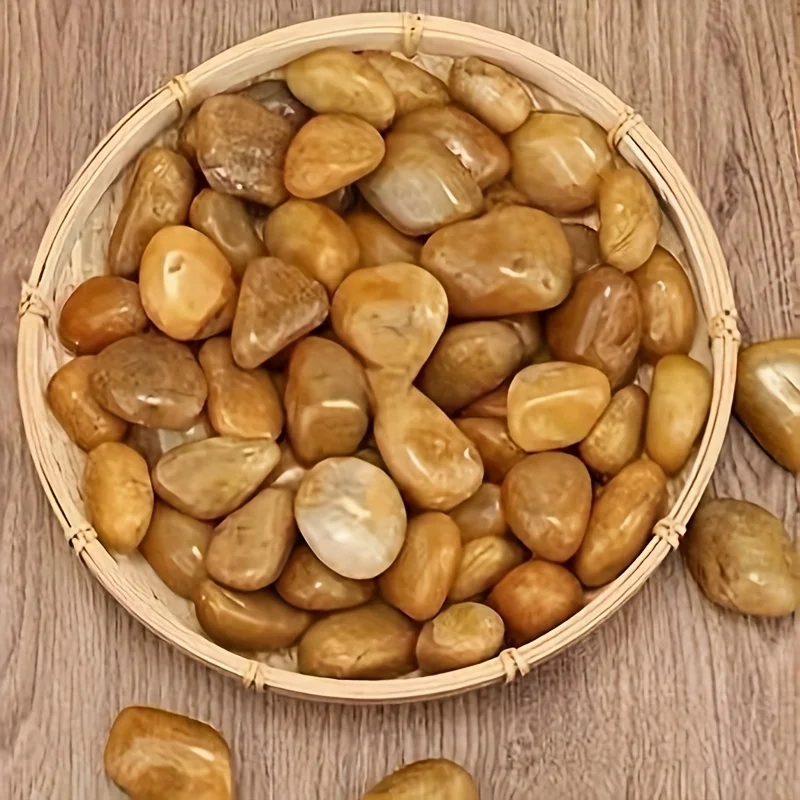 500G-Gepolijste-Gele-Kiezels-Kleine-Stenen-Regenbloemstenen-Tuinaanleg ...