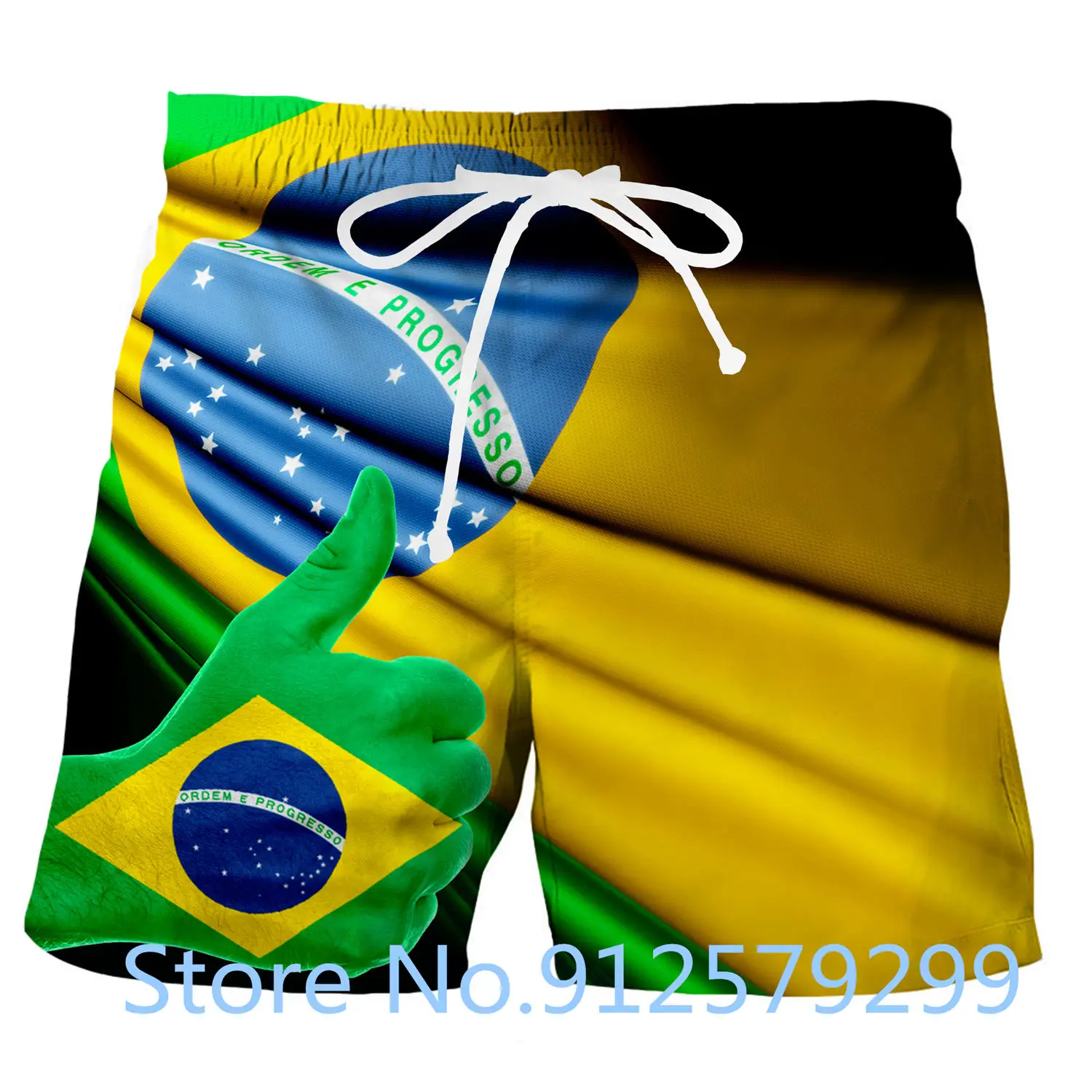 2022 New Shorts Men's Brasil Sport Shorts Brazil Flag 3D Printed Summer ...