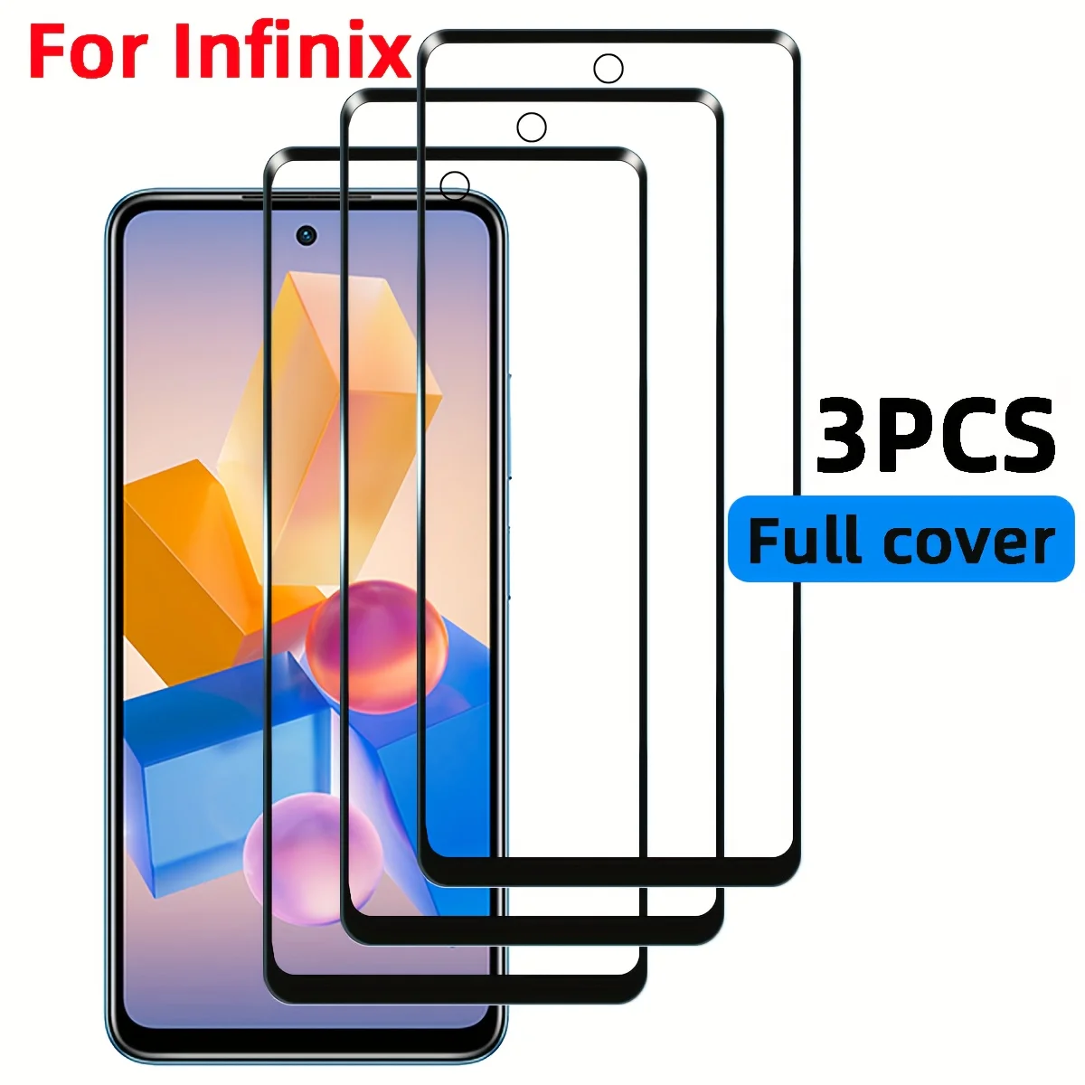3Pcs Tempered Glass For Infinix GT 10 20 Pro Hot 30i 40i 40 Pro Note 30 ...