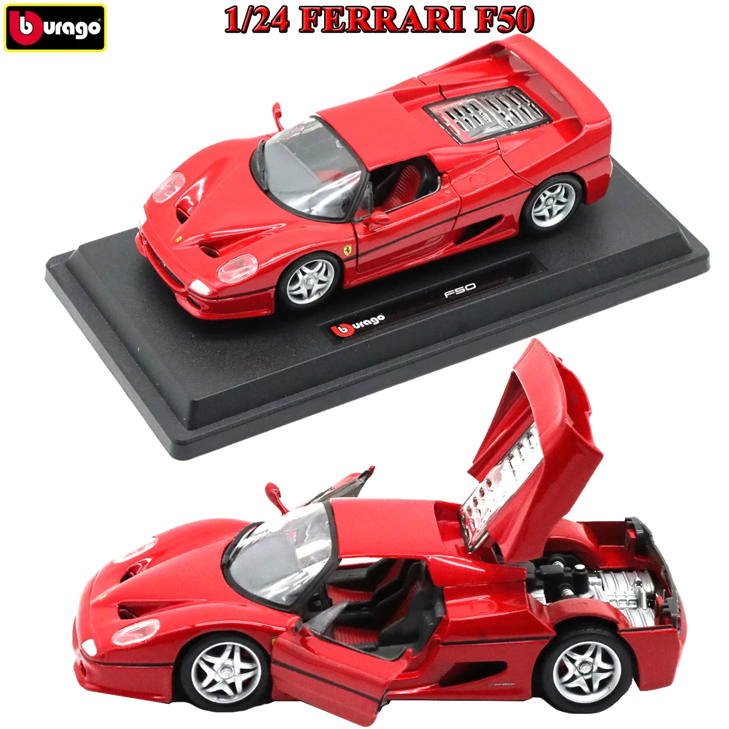 Bburago-1-24-FERRARI-F50-Super-Cars-1995-Diecast-Alloy-Cars-Model-F50 ...