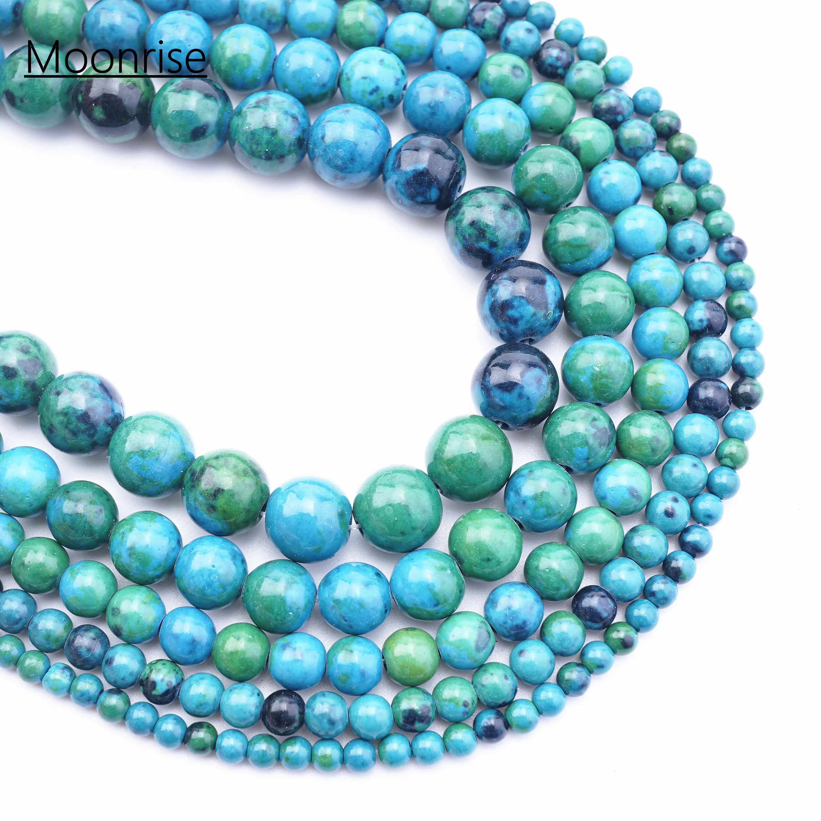 Semi precious stones Beads for Jewelry Making 4 6 8 10mm Natural Green ...