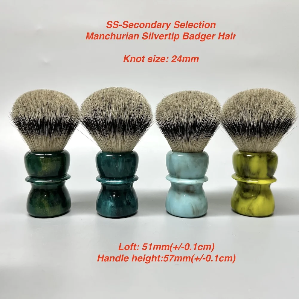 "FS"- 24mm “SS”-Spazzola da barba in pelo di tasso silvertip manchiano ...
