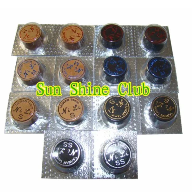 6pcs-lot-Original-NILI-pigskin-billiard-pool-cue-tips-14MM-SS-S-M-H ...