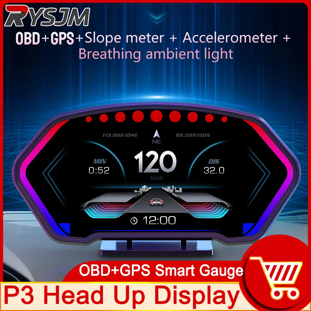 Auto-Head-Up-Display-Veloc-metro-AD-36-Fun-es-OBD-GPS-HUD-Slope-Meter ...