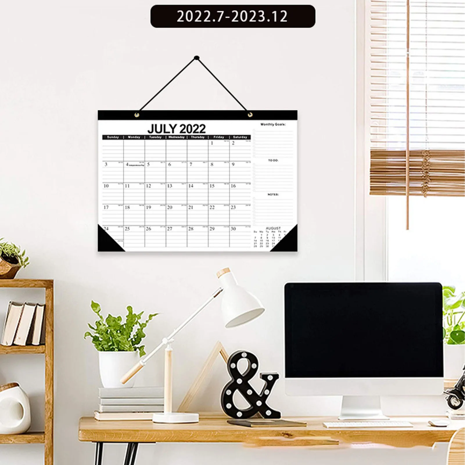 2022 Monthly Calendar Monitor