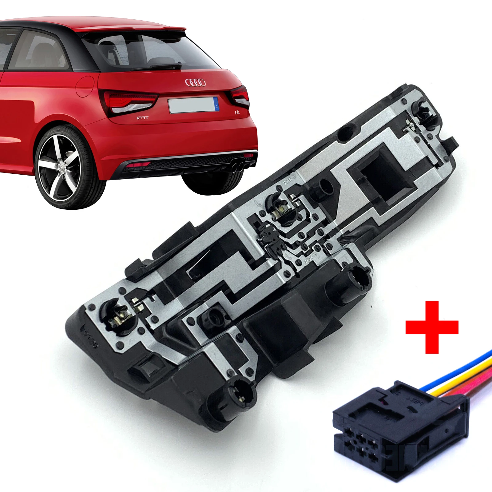 For-Audi-A1-N-S-Rear-Left-Tail-Lamp-Cluster-Bulb-Holder-Prewired-Plug ...