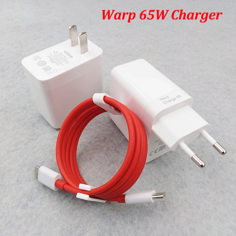For OnePlus 10 9 8T 8 7T 7 Pro 65W Warp Charger EU US Fast Charging ...