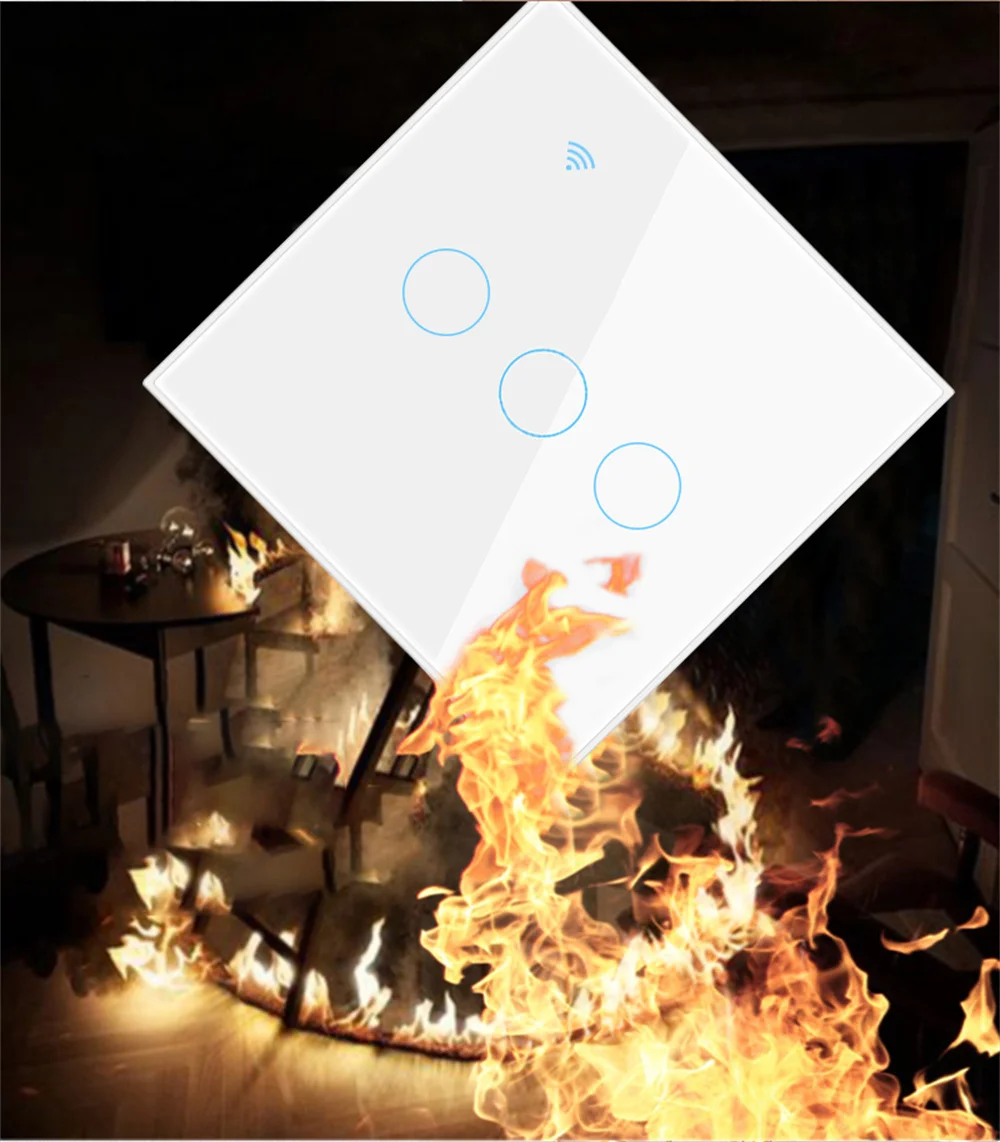 1PCS WiFi Smart Light Touch Switch Smart Life Glass Panel EU Wall ...