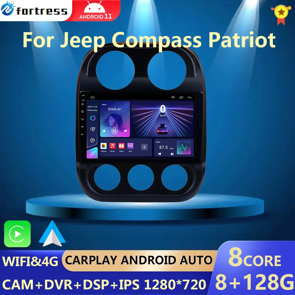 Carplay Car Radio For Jeep Compass Patriot 2010-2016 Autoradio Stereo 2 Din Player Gps ...