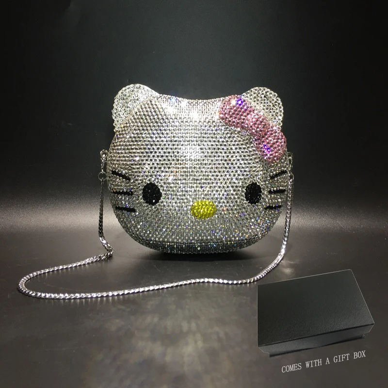 Anime Hello Kitty Cartoon Shape Rhinestone Cartoon Full Of Diamonds ...