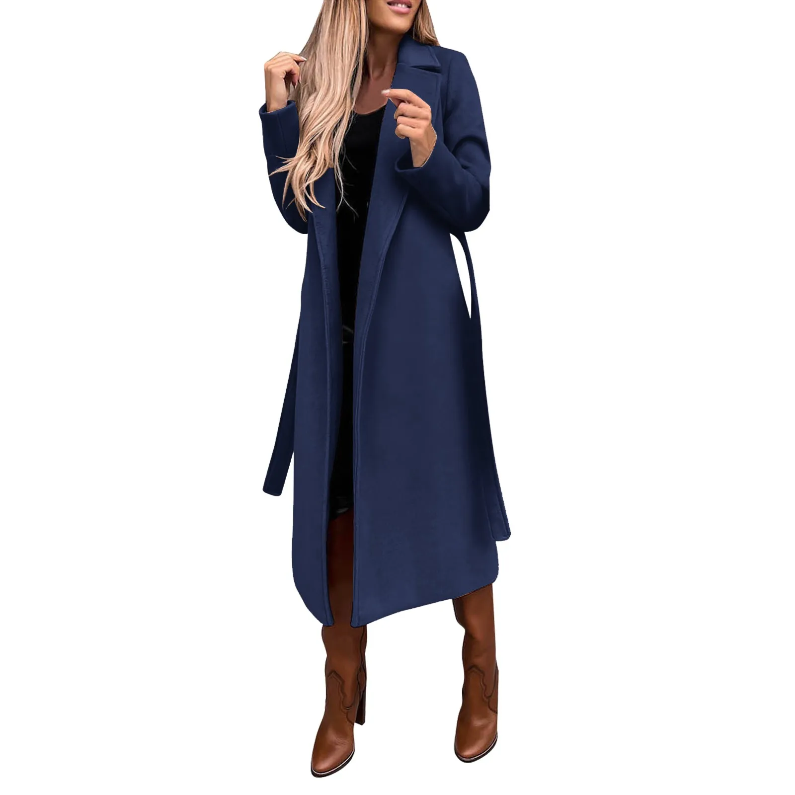 Mulher jaqueta de lã do falso feminino casaco blusa casaco fino trench ...