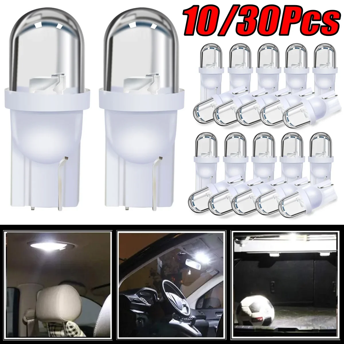 10/30Pcs Car Lights T10 LED Bulbs Car Dome Reading Lights Clearance ...