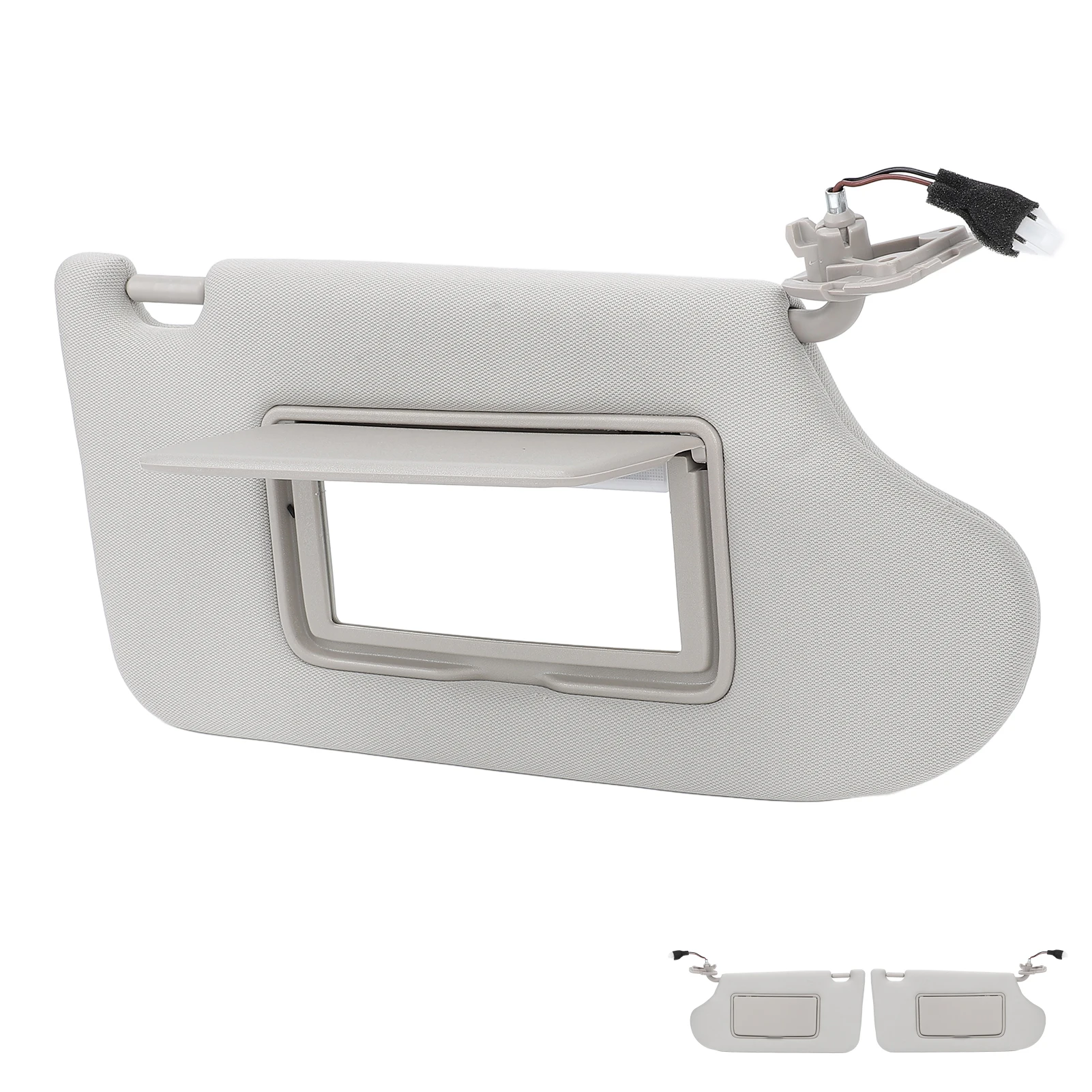 Car Sun Visor Replacement with Mirror and Makeup Light Stylish Grey ...
