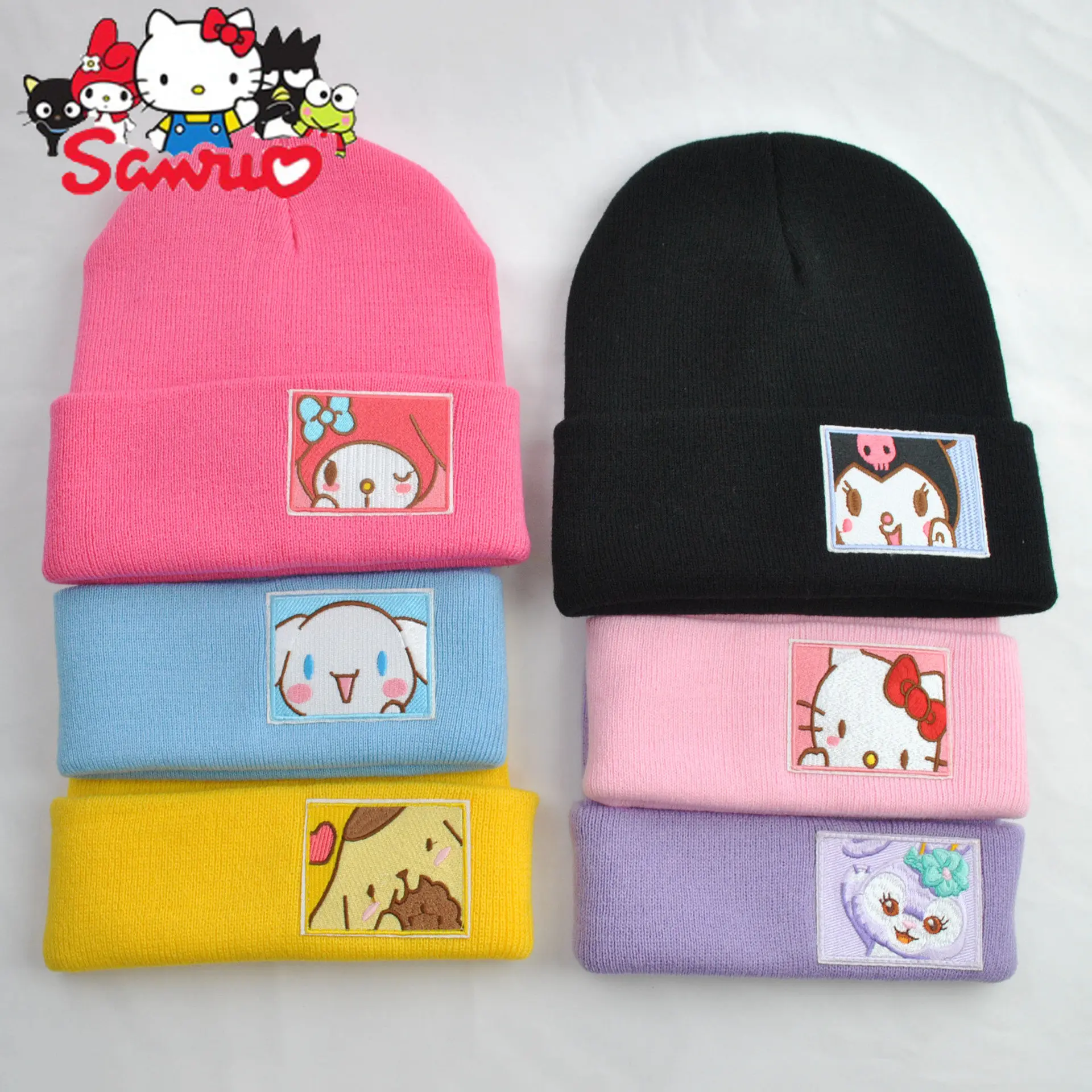 Sanrio-Kuromi-Hello-Kitty-Winter-Hat-Melody-Cinnamoroll-Pochacco ...