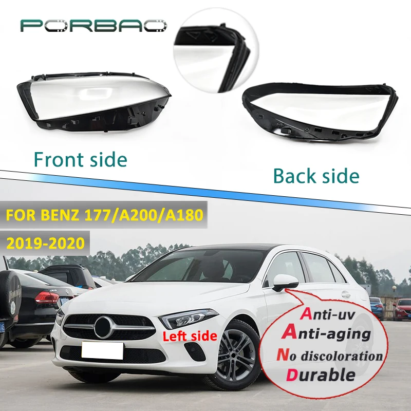 Headlight-Lens-Cover-Shell-for-177-A200-A180-2019-2020-Transparent ...