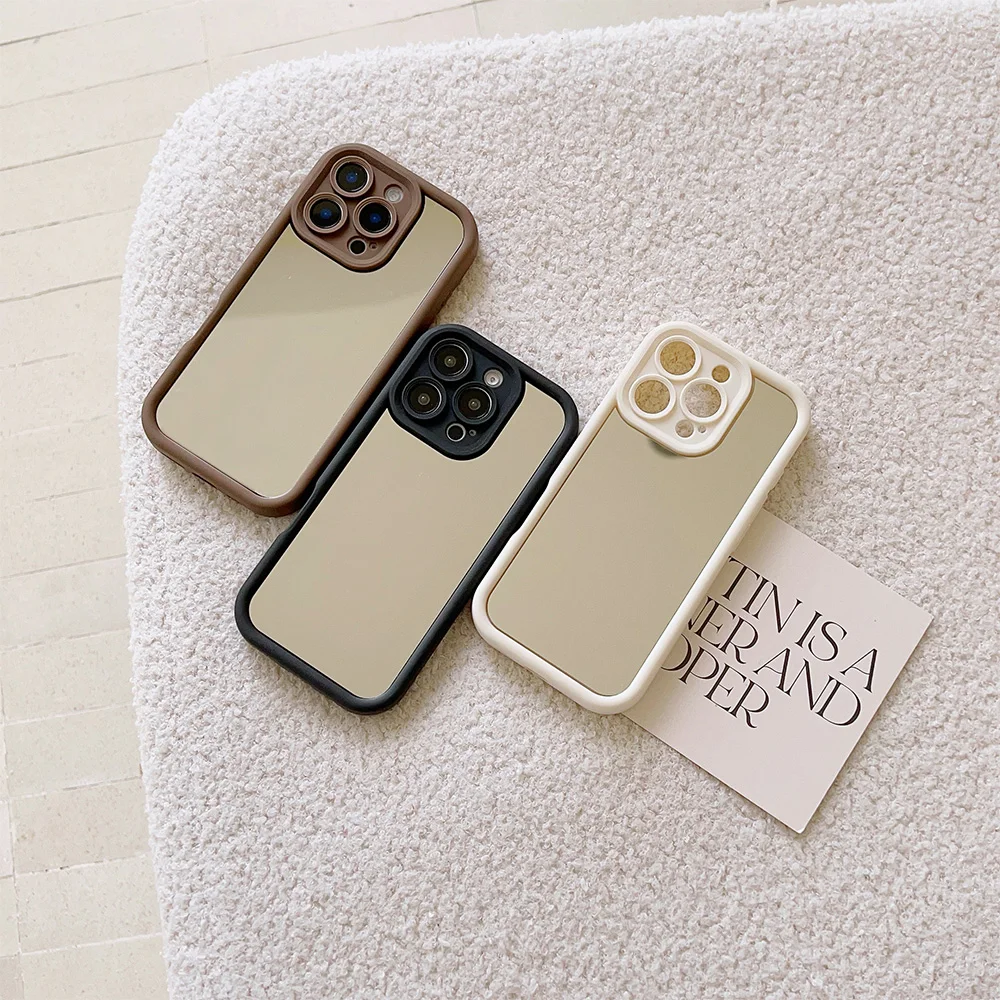 Luxury Make-Up Mirror Phone Case with Reflective Back Cover for Samsung ...