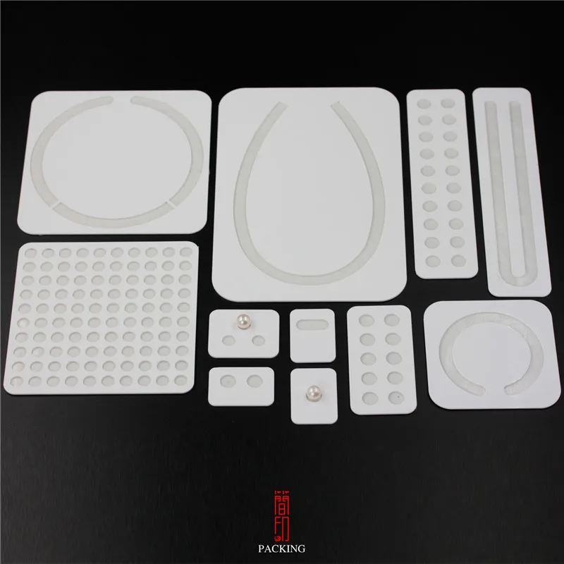 White-Acrylic-Pearl-Display-Tray-Gem-Adhesive-Board-Bead-Photography ...