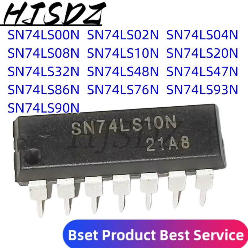 10PCS-SN74LS10N-SN74LS00N-74LS02N-SN74LS04N-74LS04N-DIP-14-SN74LS08N ...