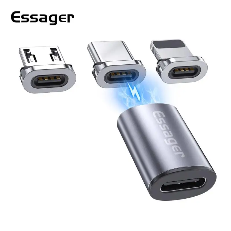 Essger-Magnetic-Cable-Plug-Tip-USB-Cable-Connector-Type-C-Magnetic ...