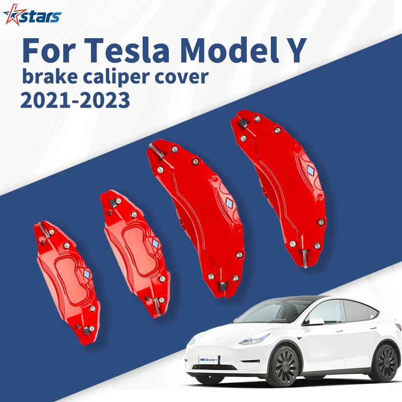 4Pcs-Brake-Caliper-Cover-Fit-For-Tesla-model-Y-2021-2024-19-20-Inch ...
